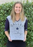 Dallas Cowboys NAVY Sandra Long Sleeve LS Tee - 41023142