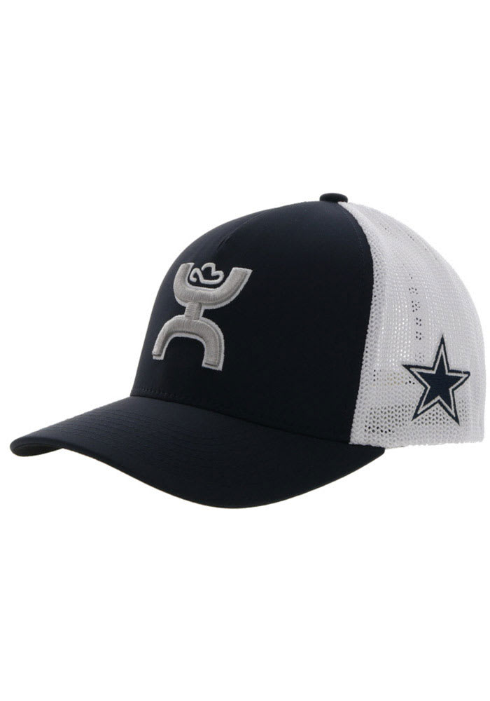 Dallas Cowboys Mens NAVY Hooey Logo Meshback Flex Hat - 41024144
