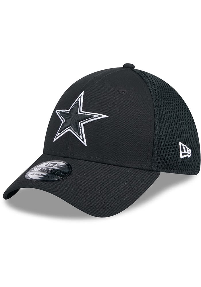 Dallas Cowboys Mens Star Logo Evergreen Neo 39THIRTY BLACK New Era Flex ...