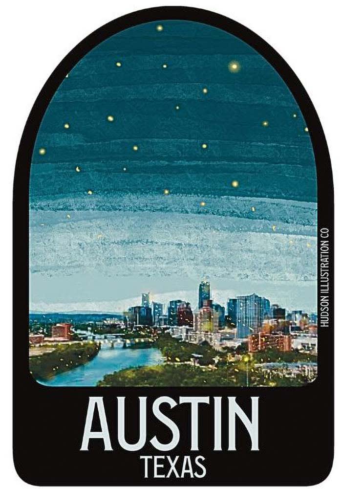 Austin Souvenir | Austin Stickers BLACK Skyline - 4110075