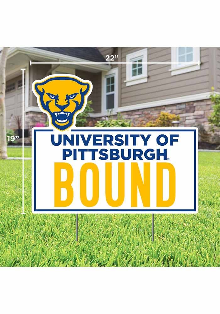 Pitt Panthers White School Bound Yard Sign - 41538073