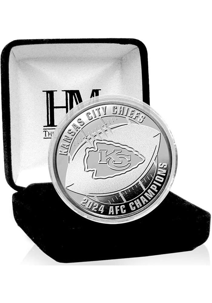 Kansas City Chiefs GREY 2024 AFC Champions Silver Coin Collectible ...