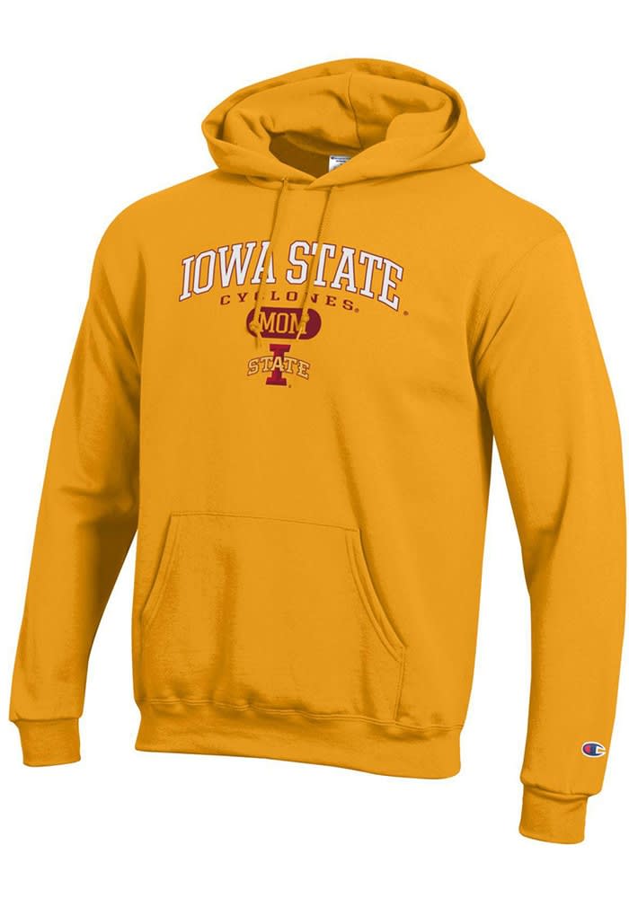 Champion Iowa State Cyclones Mens GOLD Pill Box Mom Powerblend Hoodie ...