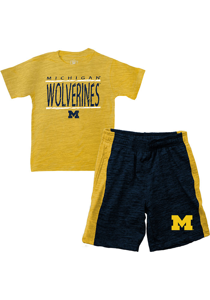 Michigan Wolverines Wes and Willy Toddler BLUE CY Top and Bottom Set ...
