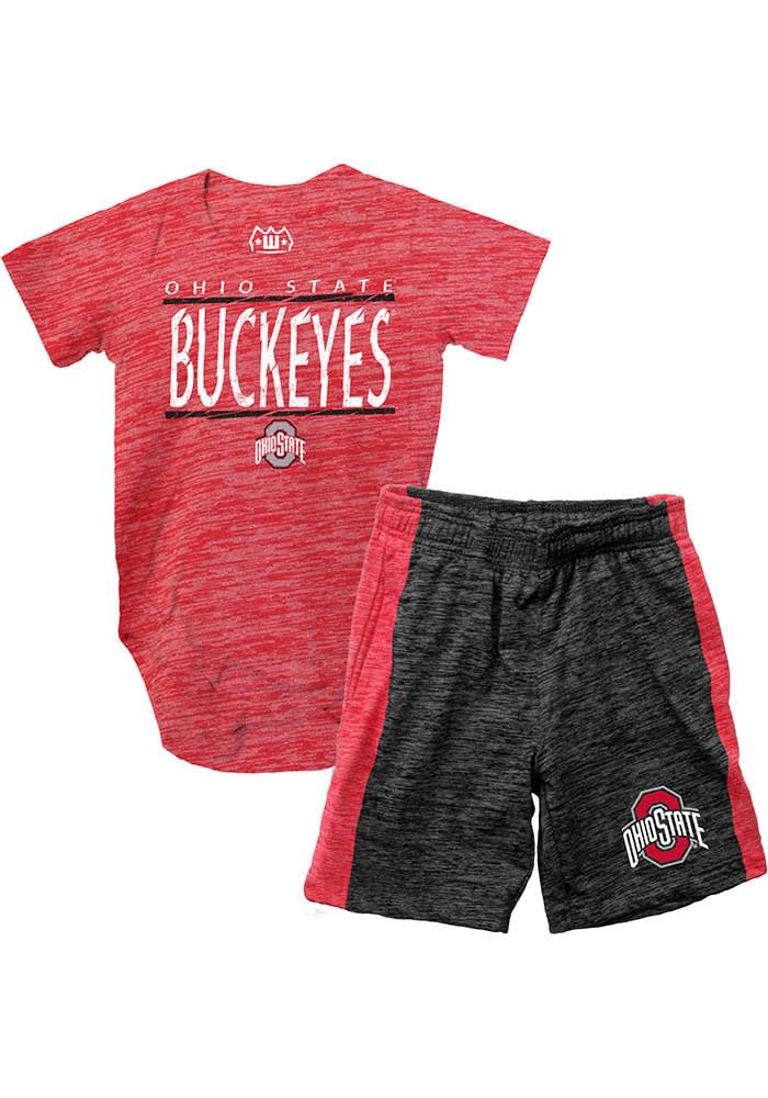 Ohio State Buckeyes Wes and Willy Infant Red Contrast Top and Bottom ...