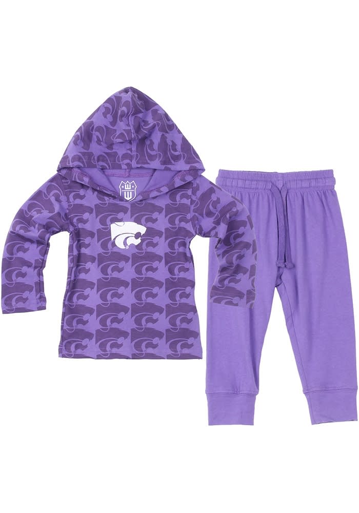 K-State Wildcats Wes and Willy Infant PURPLE All Over Print Top and ...