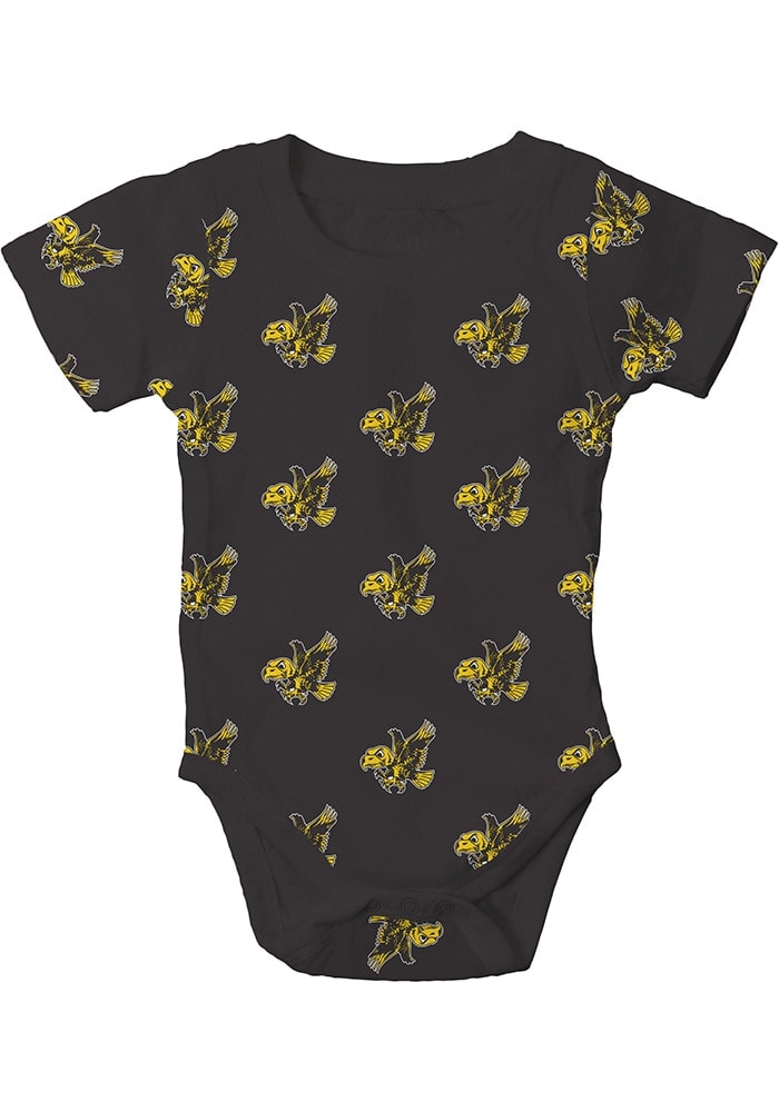 Wes and Willy Baby BLACK Iowa Hawkeyes All Over Print Retro Short ...