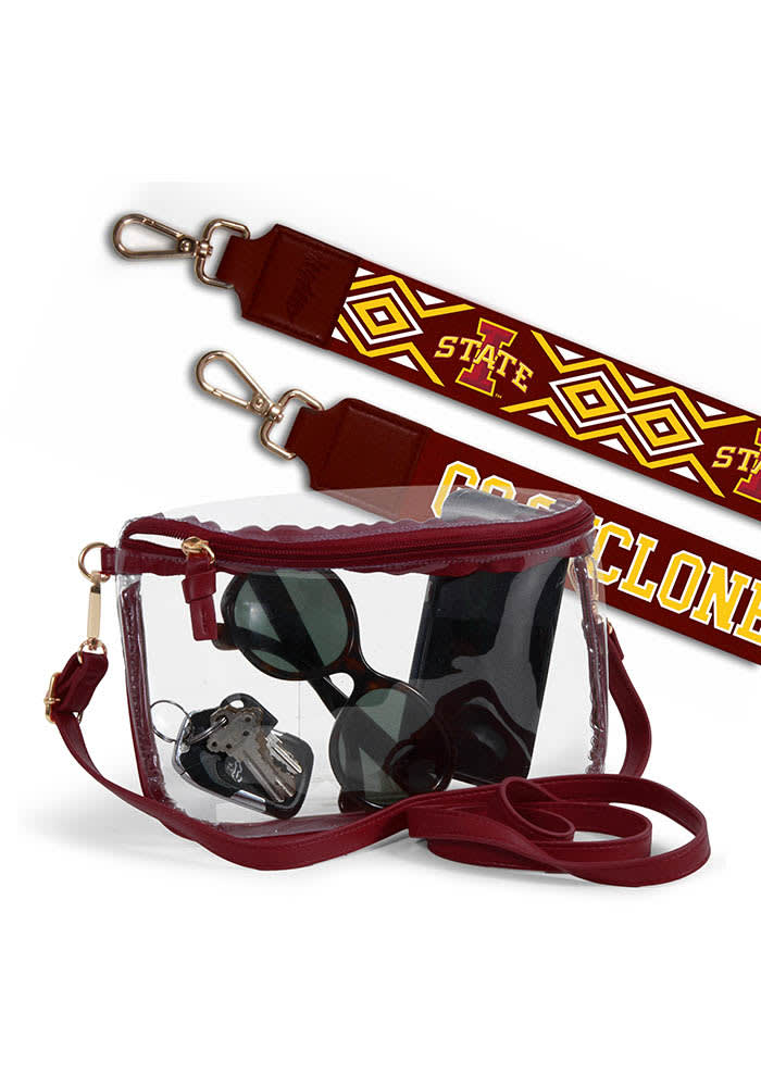 Iowa State Cyclones Red Patterned Shoulder Strap with Lexi Clear Bag ...