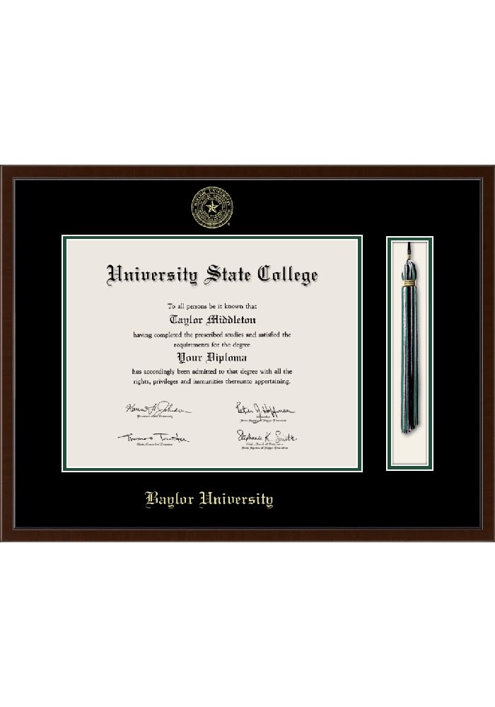 Baylor Bears BROWN Delta Tassel Diploma Frame - 42590538