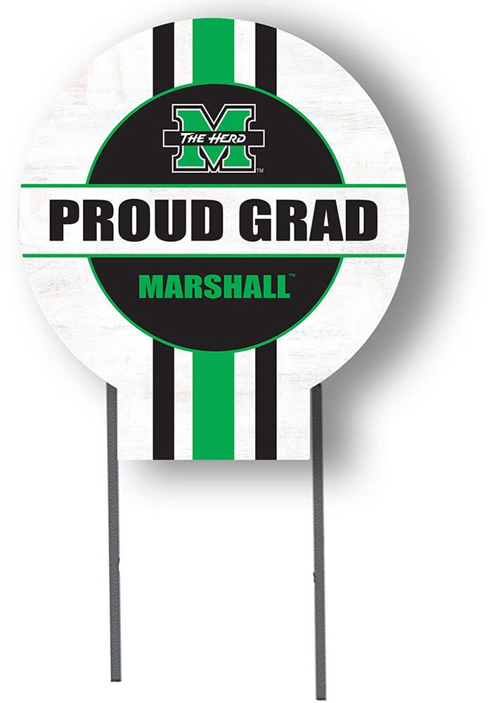 Marshall Thundering Herd White 20x20 Circle Yard Sign with Stakes Proud ...