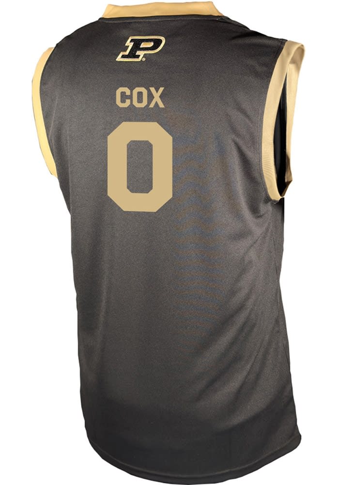 CJ Cox Mens BLACK Purdue Boilermakers NIL Basketball Jersey - 431209704