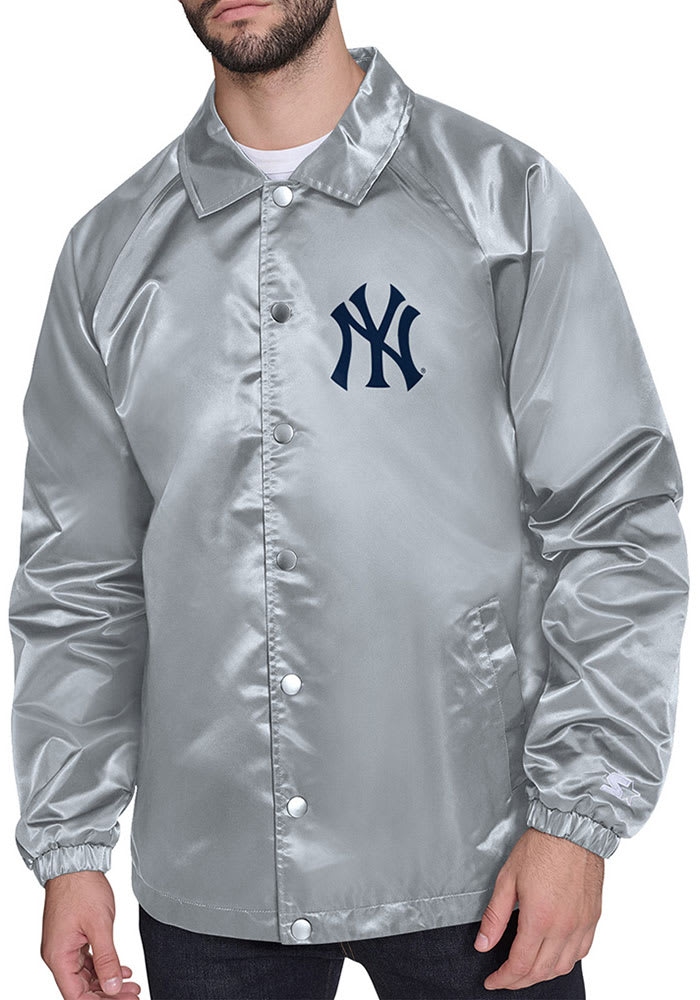 Starter New York Yankees Mens GREYHEATHER Shield Medium Weight Jacket