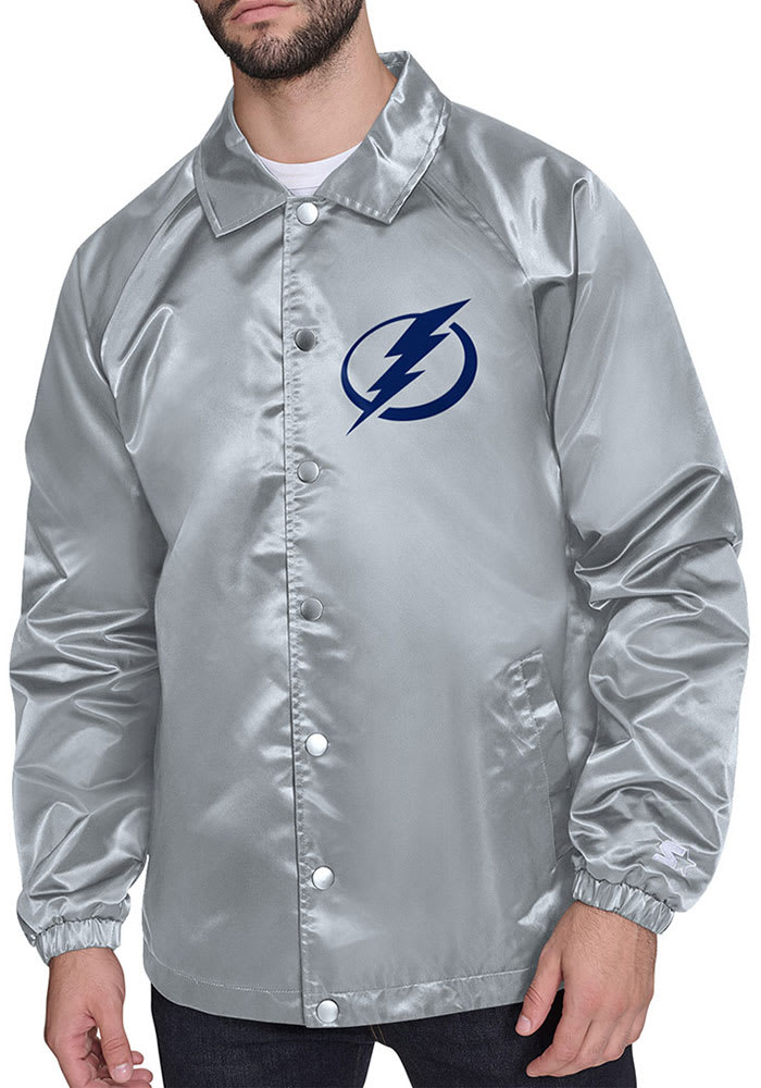 Starter Tampa Bay Lightning Mens GREYHEATHER Shield Medium Weight Jacket