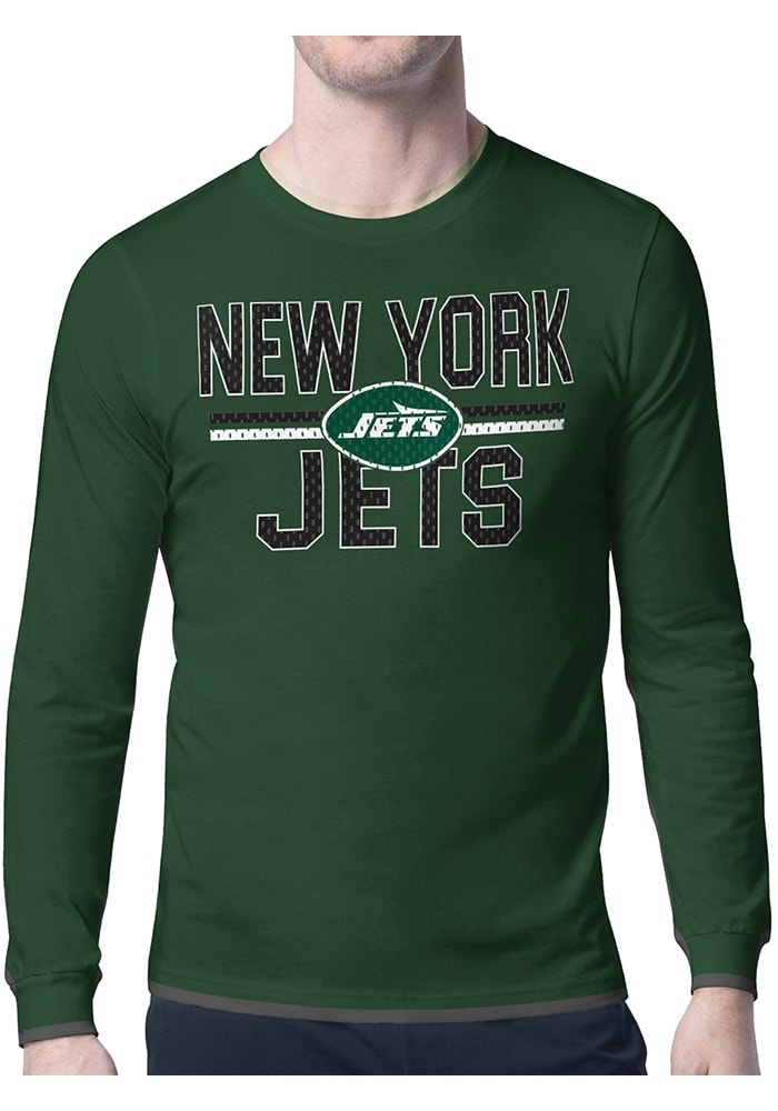 Starter New York Jets Mesh Logo Long Sleeve T Shirt GREEN - 43440752