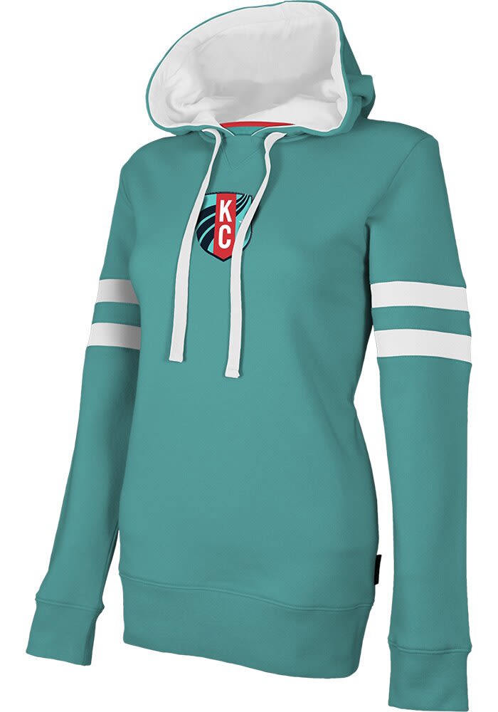 KC Current Womens TEAL Road Game Hoodie - 43530068