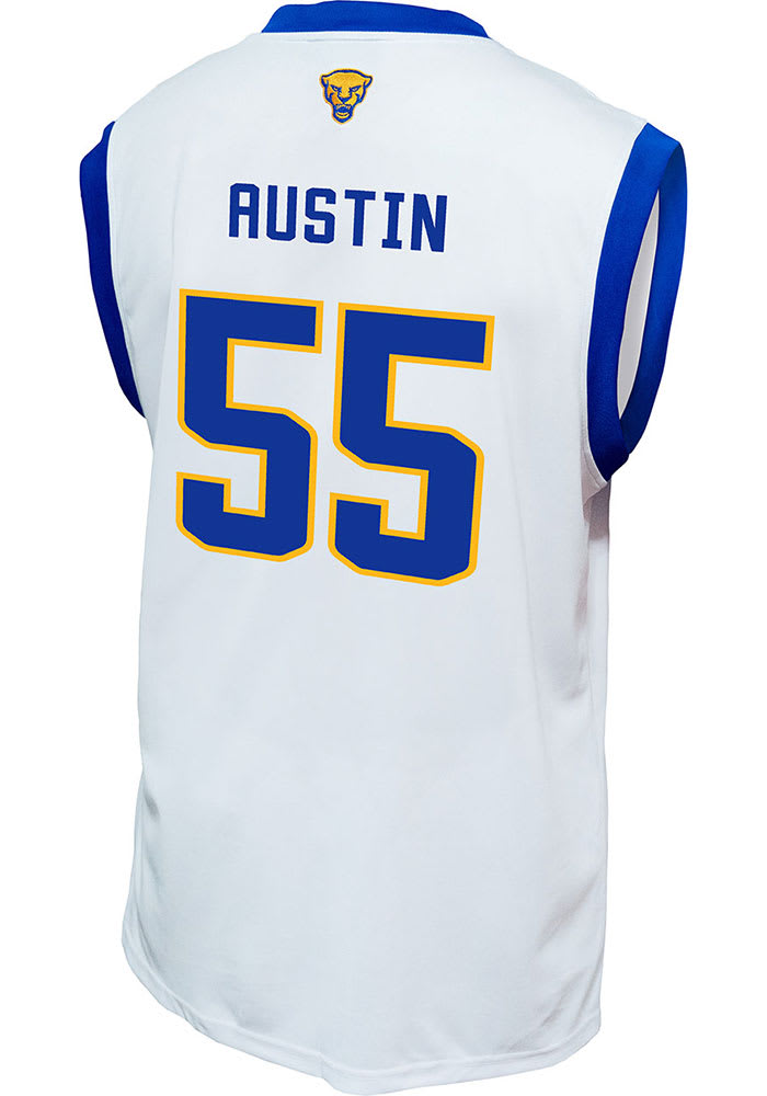 Zack Austin Pitt Panthers White NIL Jersey - 43680001