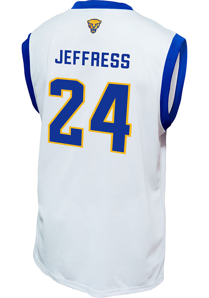 William Jeffress Pitt Panthers White NIL Basketball Jersey - 43680007