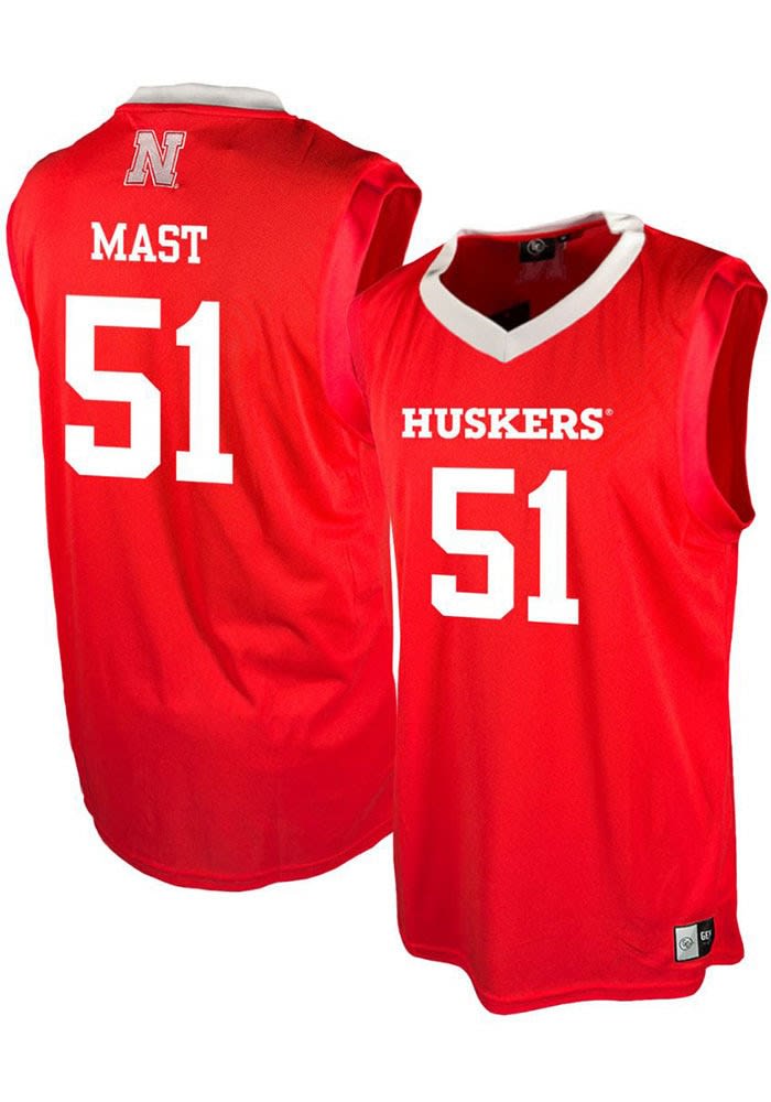 Rienk Mast Mens Red Nebraska Cornhuskers NIL Basketball Jersey - 43680116