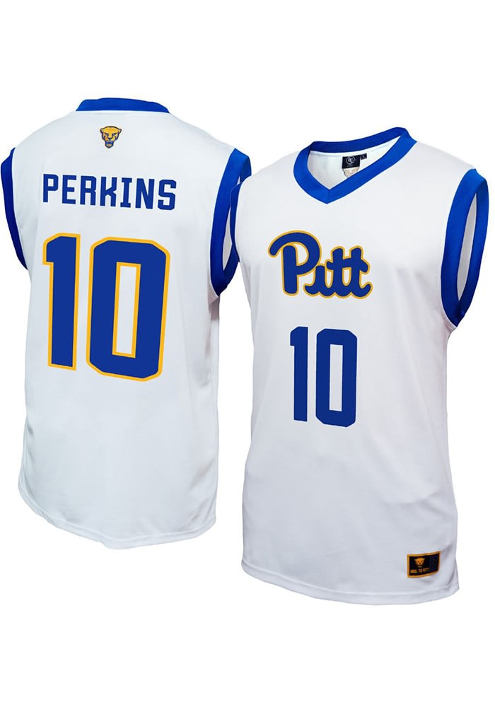 Bella Perkins Pitt Panthers White NIL Basketball Jersey - 43680143