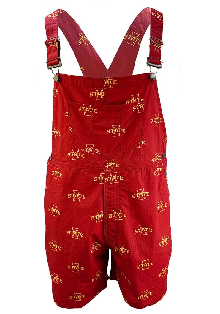 Wes and Willy Iowa State Cyclones Mens Red Allover Logo Overall ...