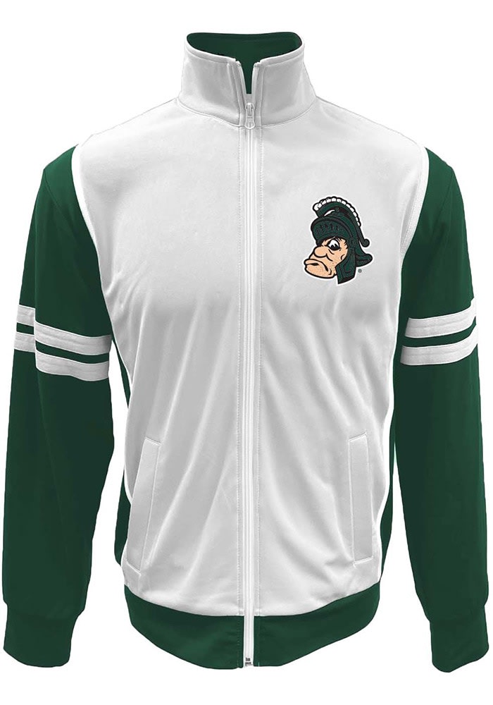 Wes and Willy Mens BLACK Michigan State Spartans Vault Tricot Track ...