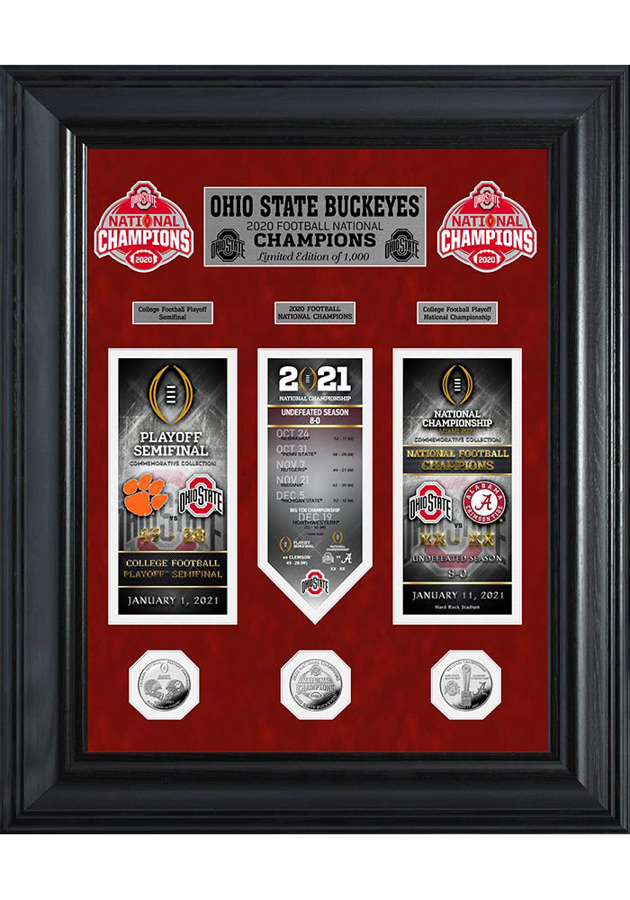 Ohio State Buckeyes 2020 National Champion Deluxe Gold Coin Plaque