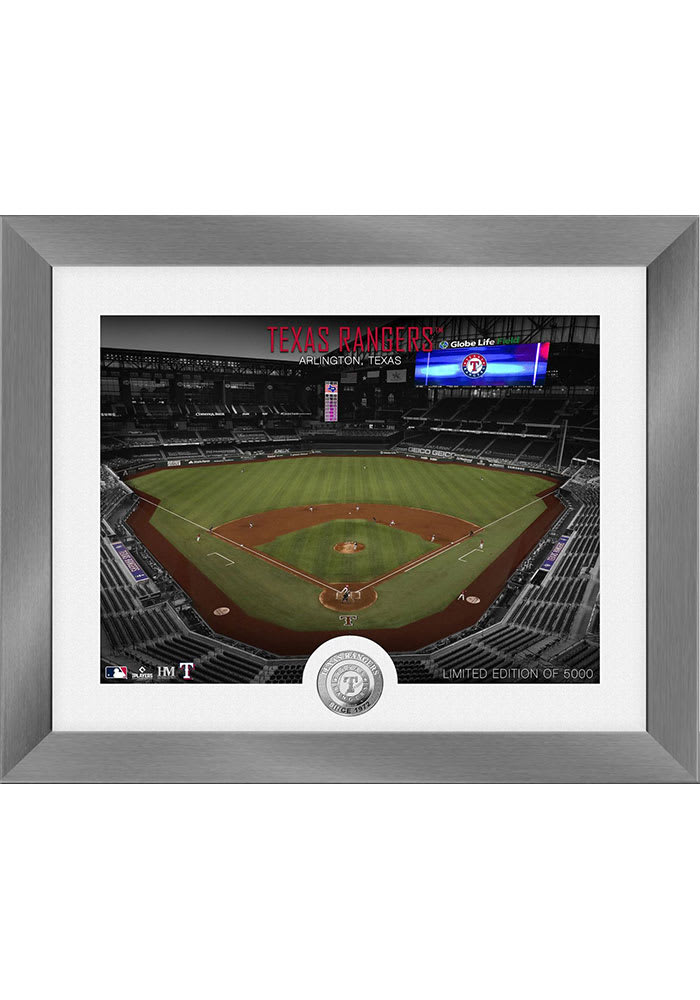 Texas Rangers SILVER Art Deco Stadium Coin Photo Mint Plaque - 4441168
