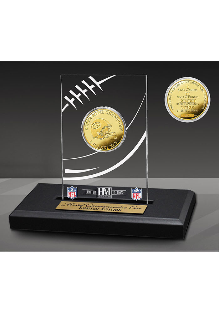 Green Bay Packers GOLD Super Bowl Champs Gold Coin Collectible - 4441297
