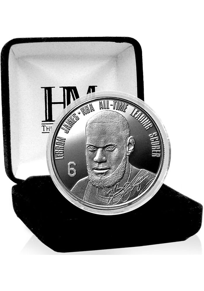 Los Angeles Lakers Lebron James All-Time Scoring Record Silver Plated ...