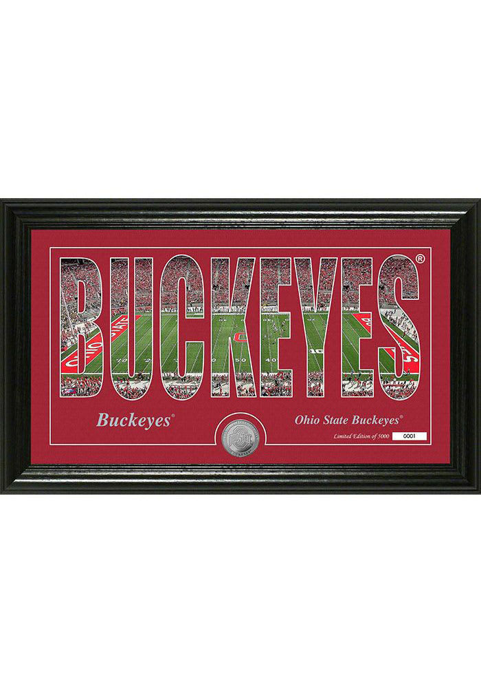 Ohio State Buckeyes Red 12x20 Silhouette Sign - 4442161