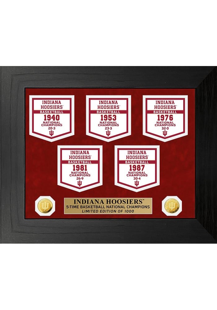 Indiana Hoosiers Red 18x22 Deluxe National Champions Banner Collection ...