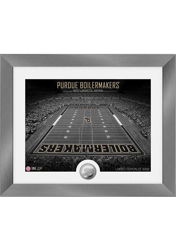 Purdue Boilermakers SILVER Art Deco Stadium Coin Photo Mint Plaque ...