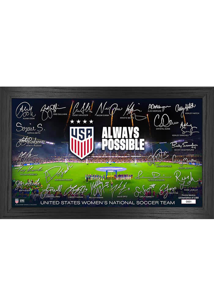 USWNT Signature Pitch Photo Plaque