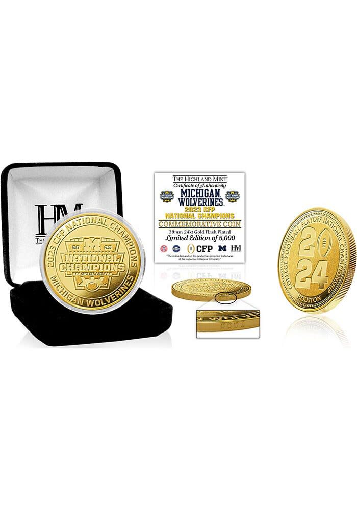 Michigan Wolverines GOLD 2023 CFP National Champion Gold Coin - 4442756