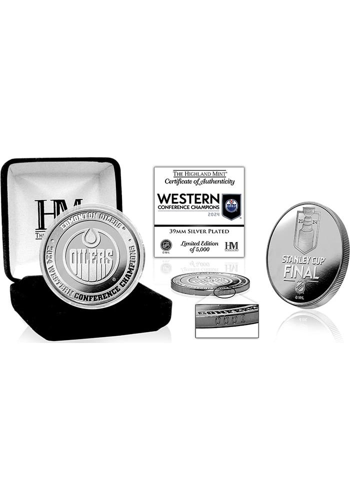 Edmonton Oilers 2024 NHL Western Conference Champion Silver Coin ...