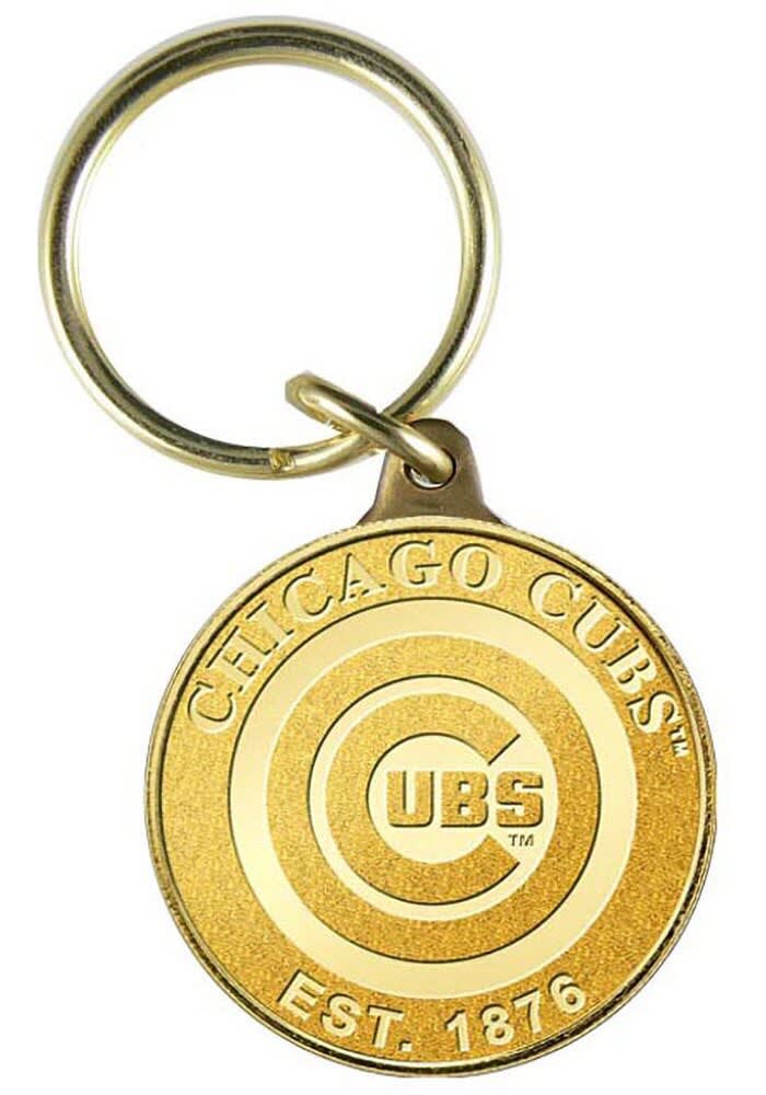 Chicago Cubs BLUE Gold Coin Keychain - 4442900