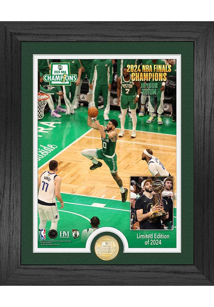 Jayson Tatum Boston Celtics NBA Finals Champions 2024 Trophy Raising ...