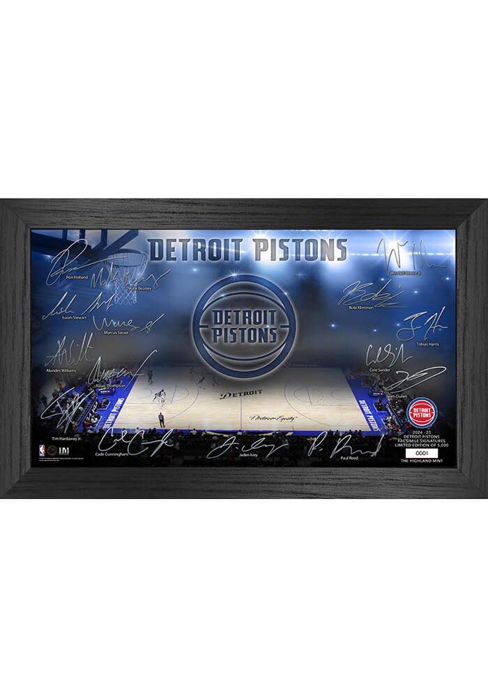 Detroit Pistons BLUE 2025 Signature Court Picture Frame - 4443460