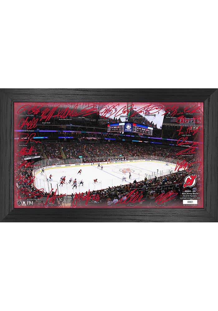 New Jersey Devils 2025 Signature Rink Picture Frame - Red