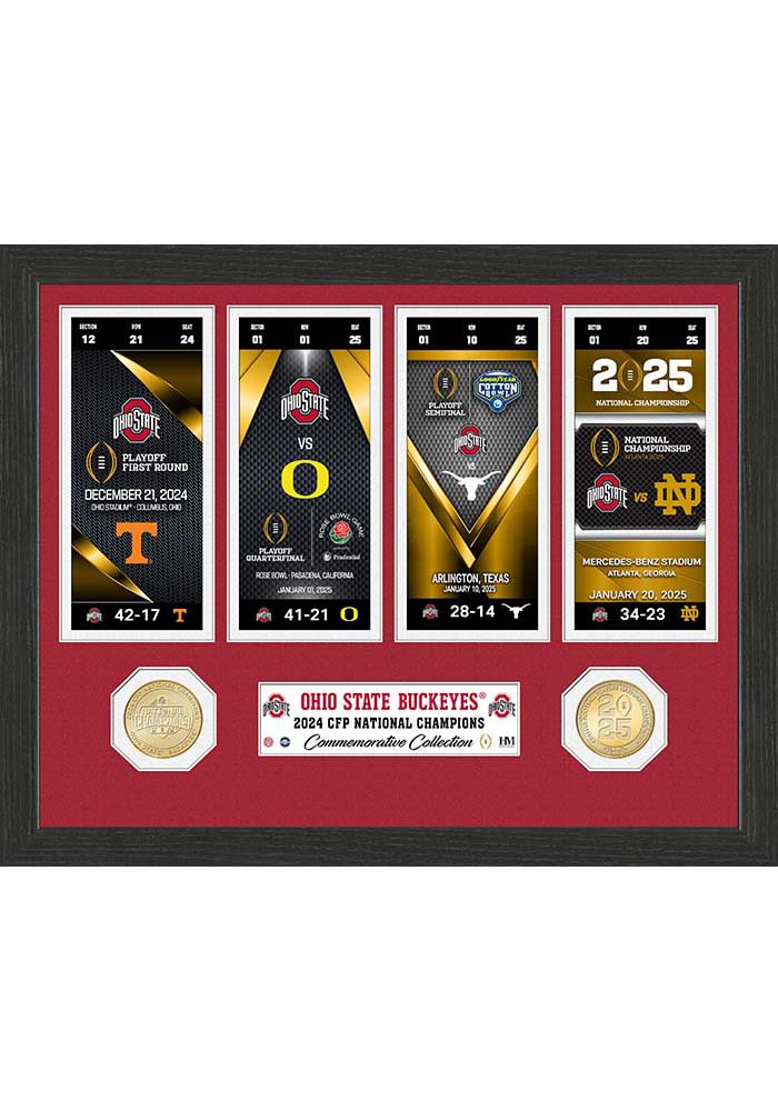 Ohio State Buckeyes SCARLET 2024 National Championship Plaque - 4443619