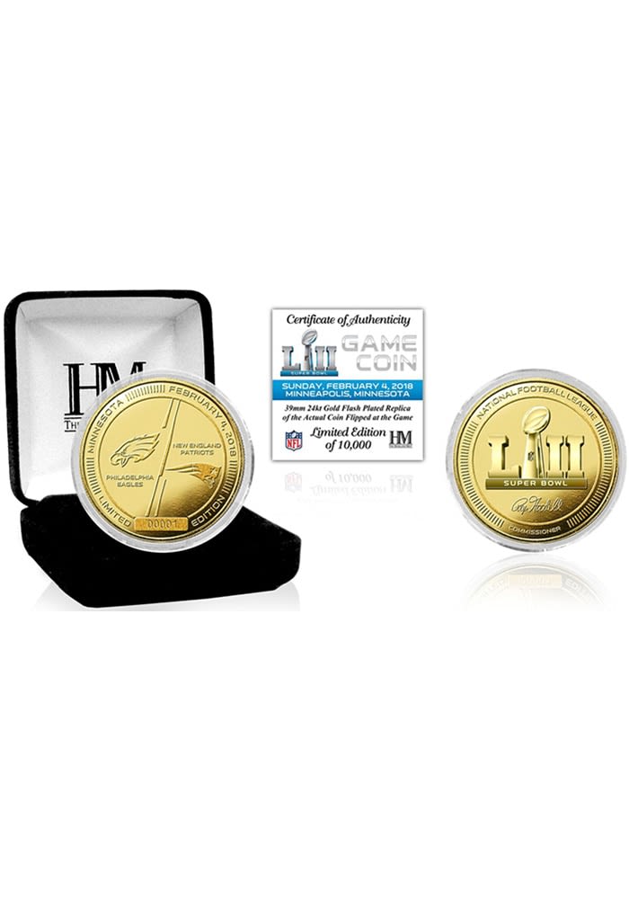 Philadelphia Eagles Super Bowl LII Gold Flip Coin Collectible