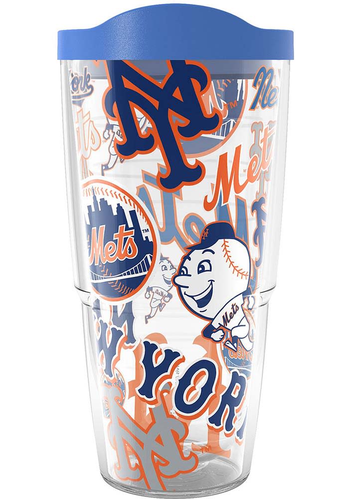 New York Mets BLUE 24oz All Over Wrap Tumbler - 4452034