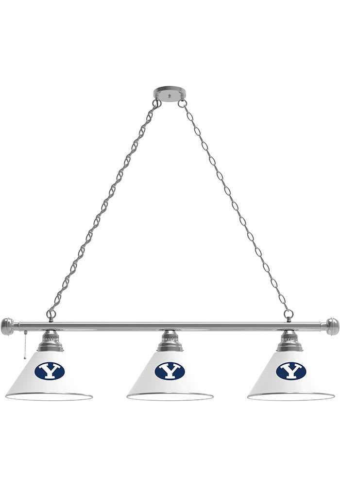 BYU Cougars 3 Shade Light Pool Table Silver
