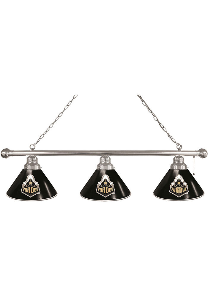 Purdue Boilermakers SILVER 3 Shade Light Pool Table - 44600348