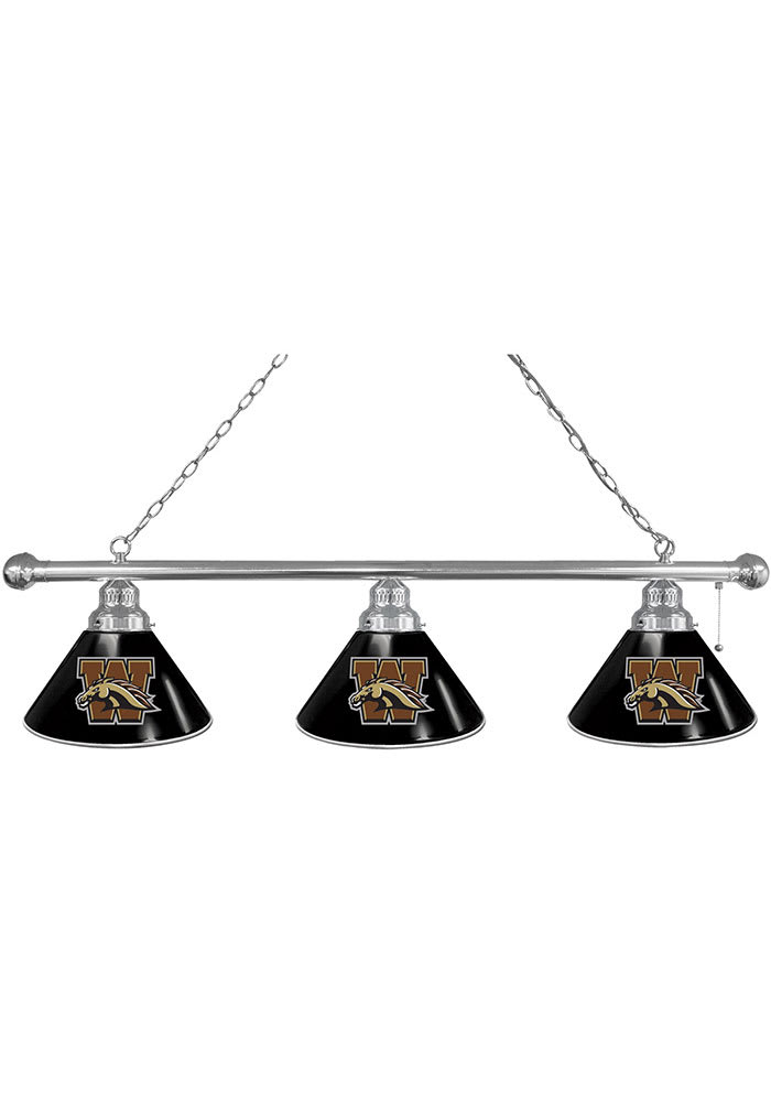 Western Michigan Broncos 3 Shade Light Pool Table SILVER - 44600373