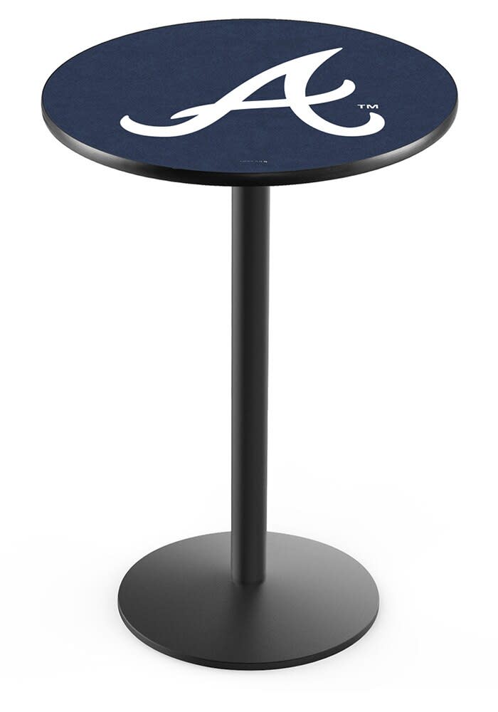Atlanta Braves L214 36 inch BLACK Pub Table - 44605635