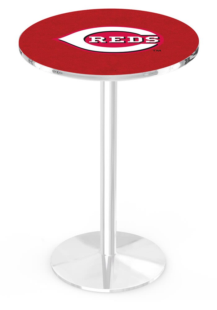 Cincinnati Reds L214 42 inch CHROME Pub Table - 44606060
