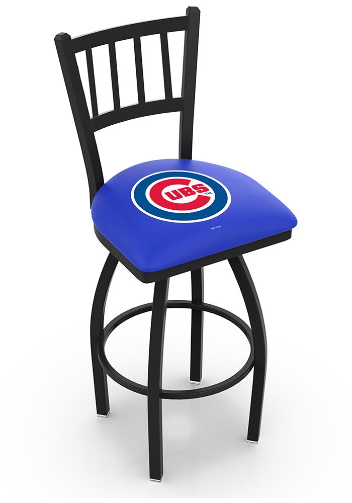 Chicago Cubs 30 inch Swivel BLACK Pub Stool - 44606719