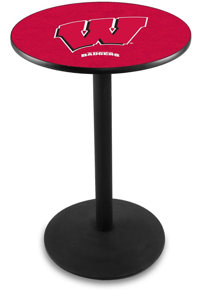 Wisconsin Badgers BLACK L214 42 Inch Pub Table - 4464152
