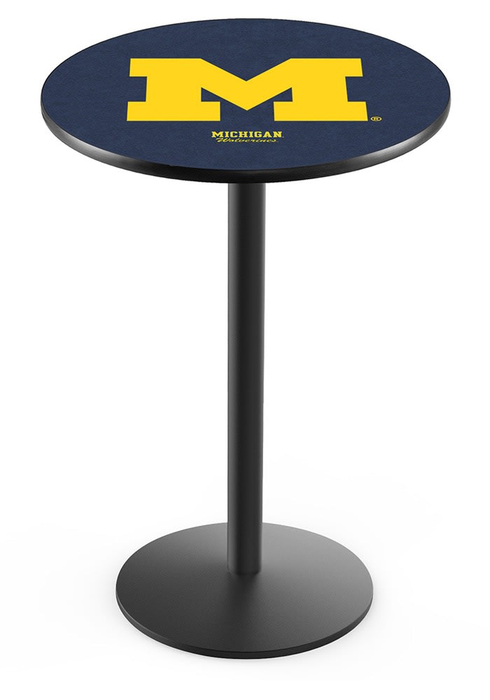Michigan Wolverines BLACK L214 42 Inch Pub Table - 4464221